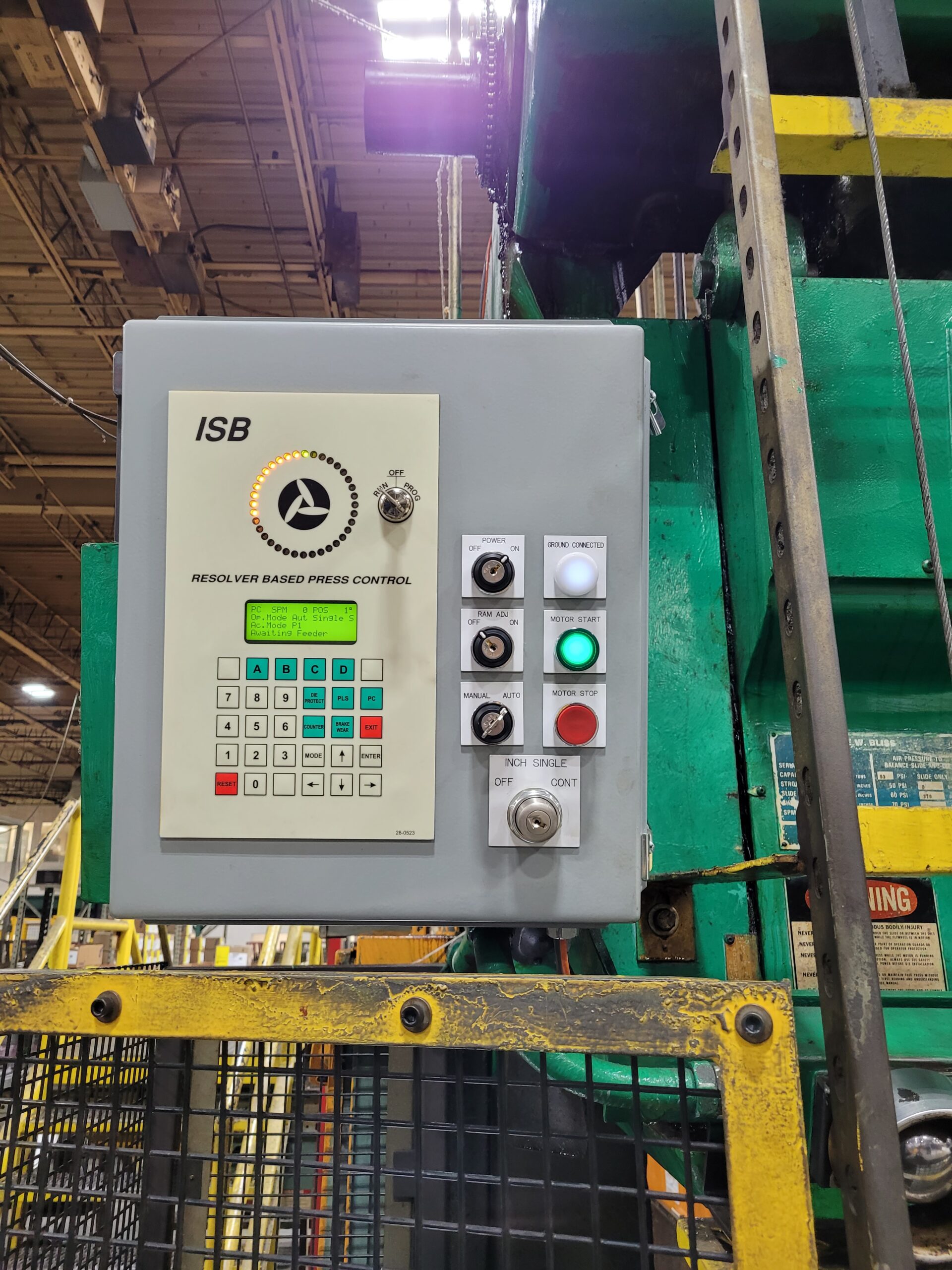 Making it safe; RBPC Press Controller is retrofitted to a Bliss Press ...